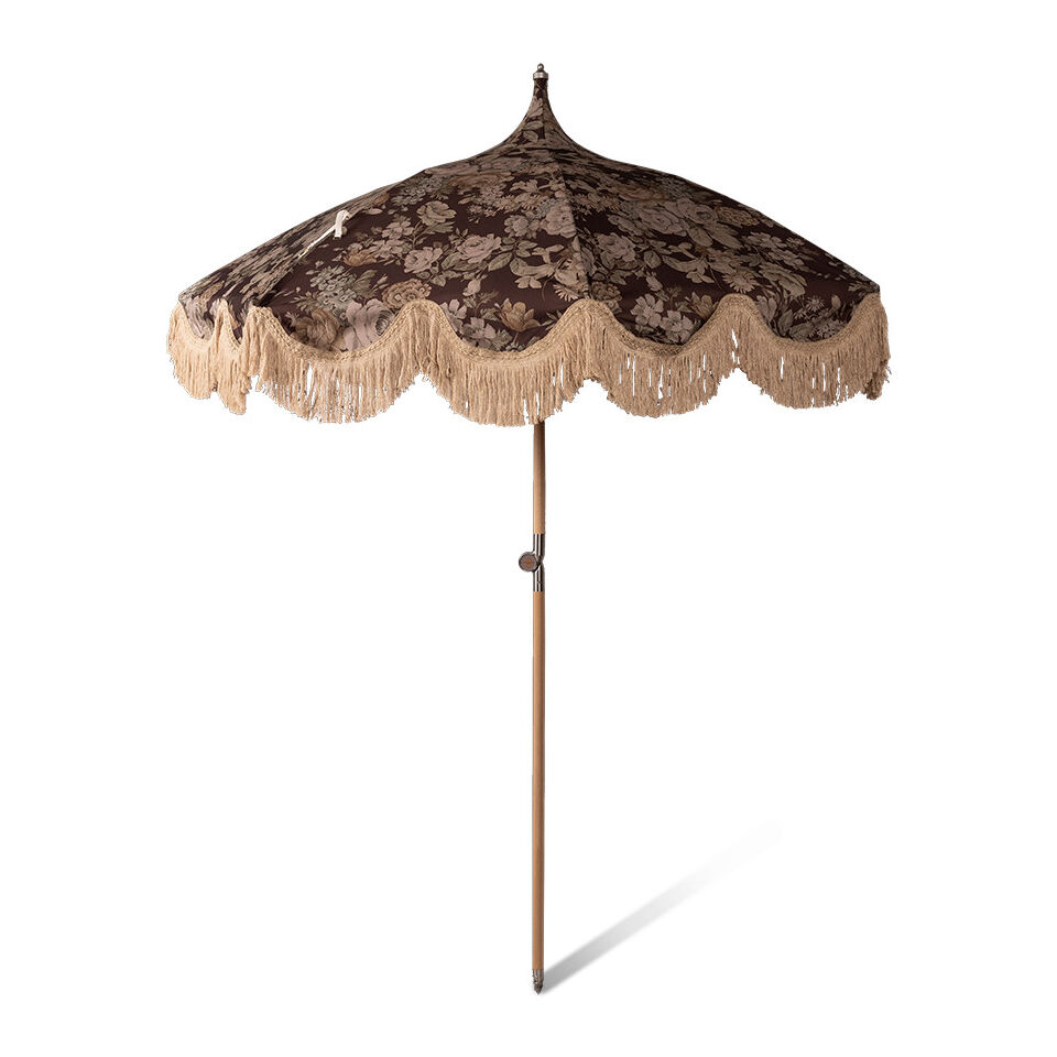 Parasol vintage avec franges et imprimé floral - HK LIVING