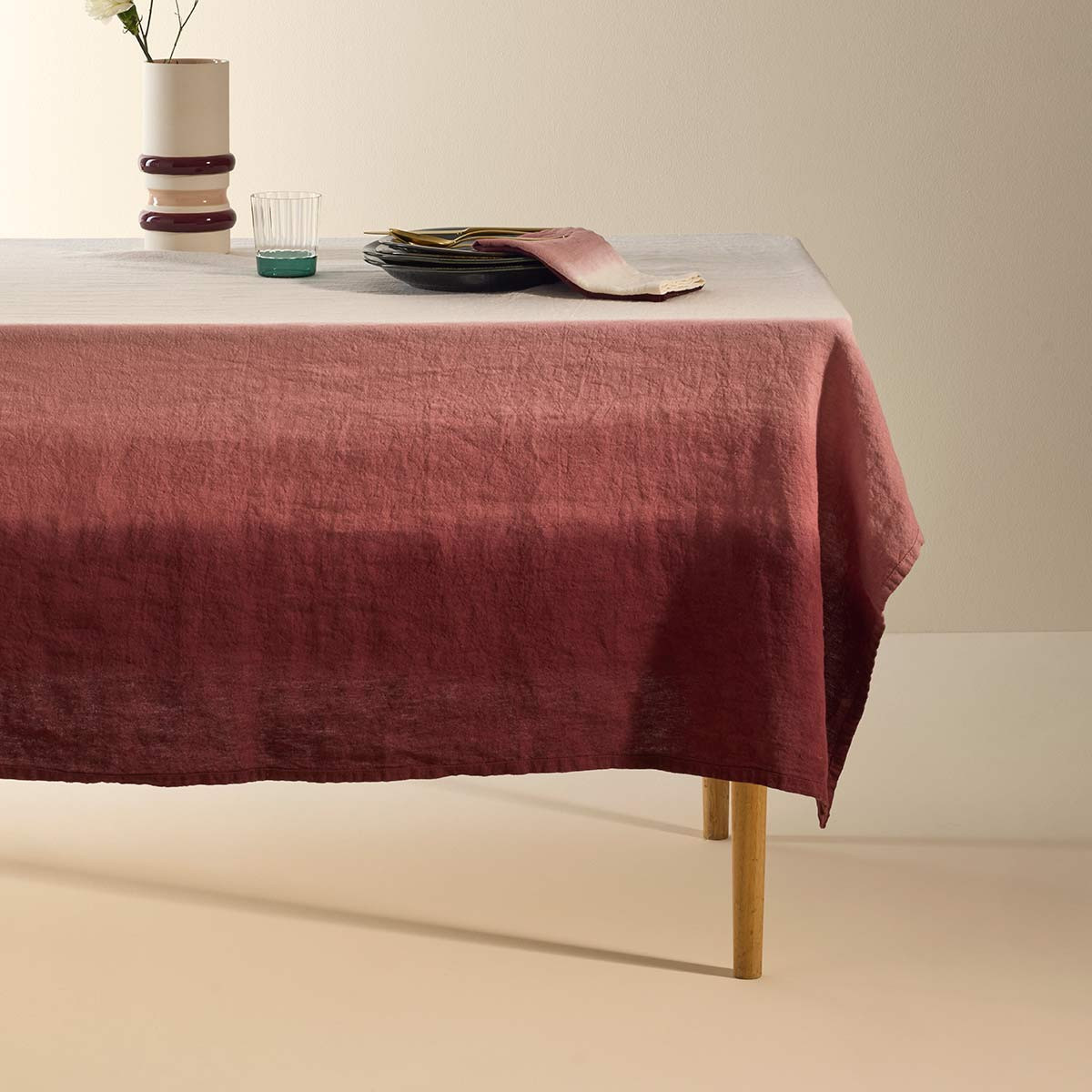 Nappe ou Rideau en Lin DIP DYE